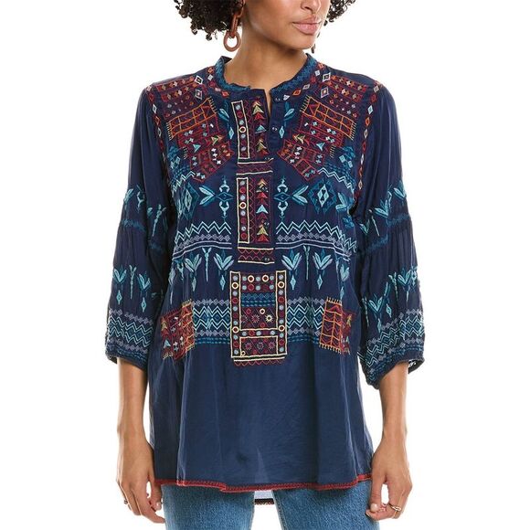 Johnny Was | Tops | Johnny Was Esme Silk Tunic | Poshmark